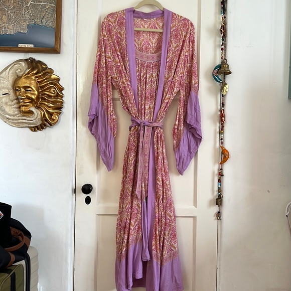 Spell | Dresses | Spell Strappy Dress And Kimono Set | Poshmark